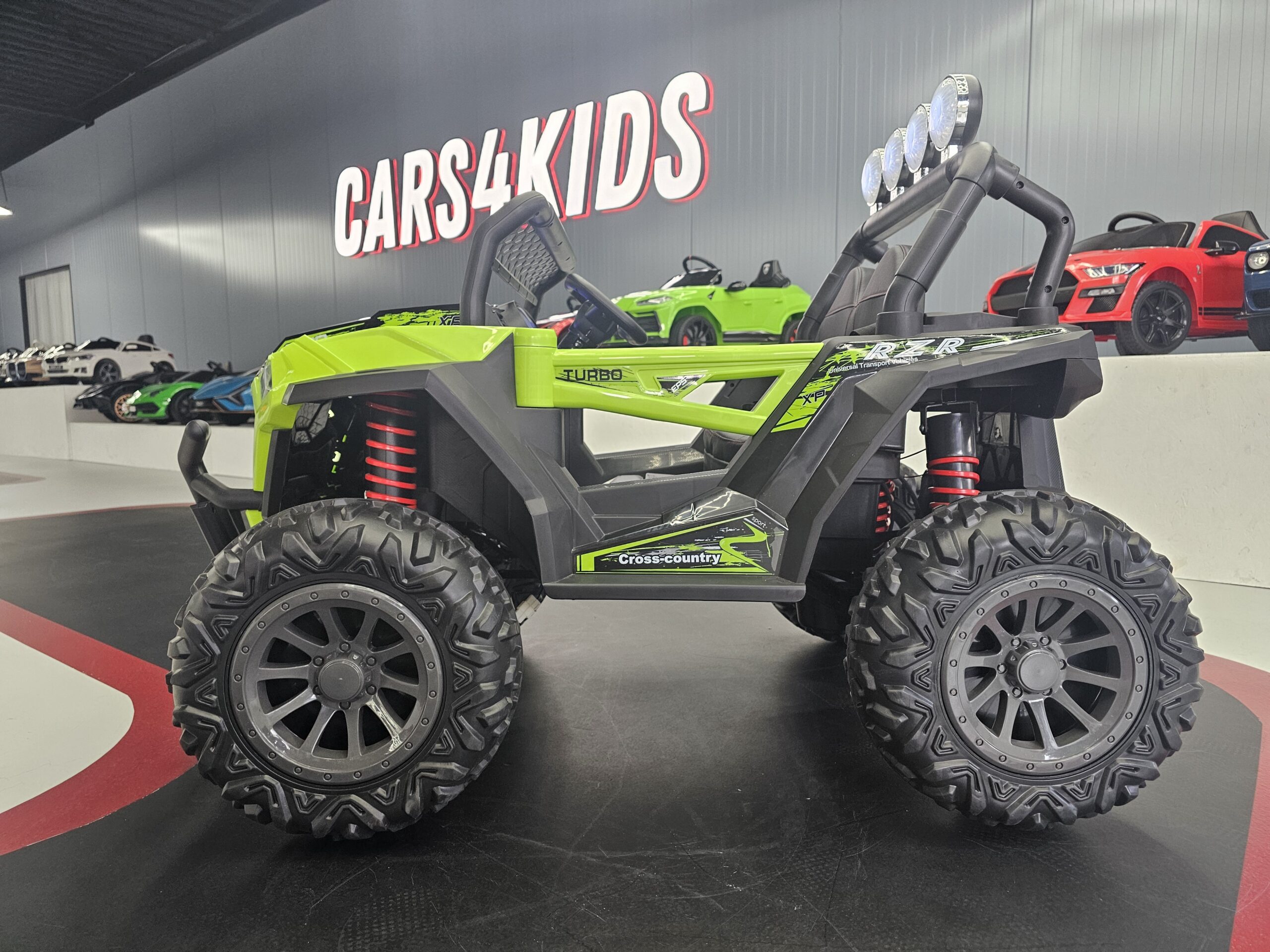 Elektrische kinder Buggy 12volt groen - Cars4Kids kinder buggy