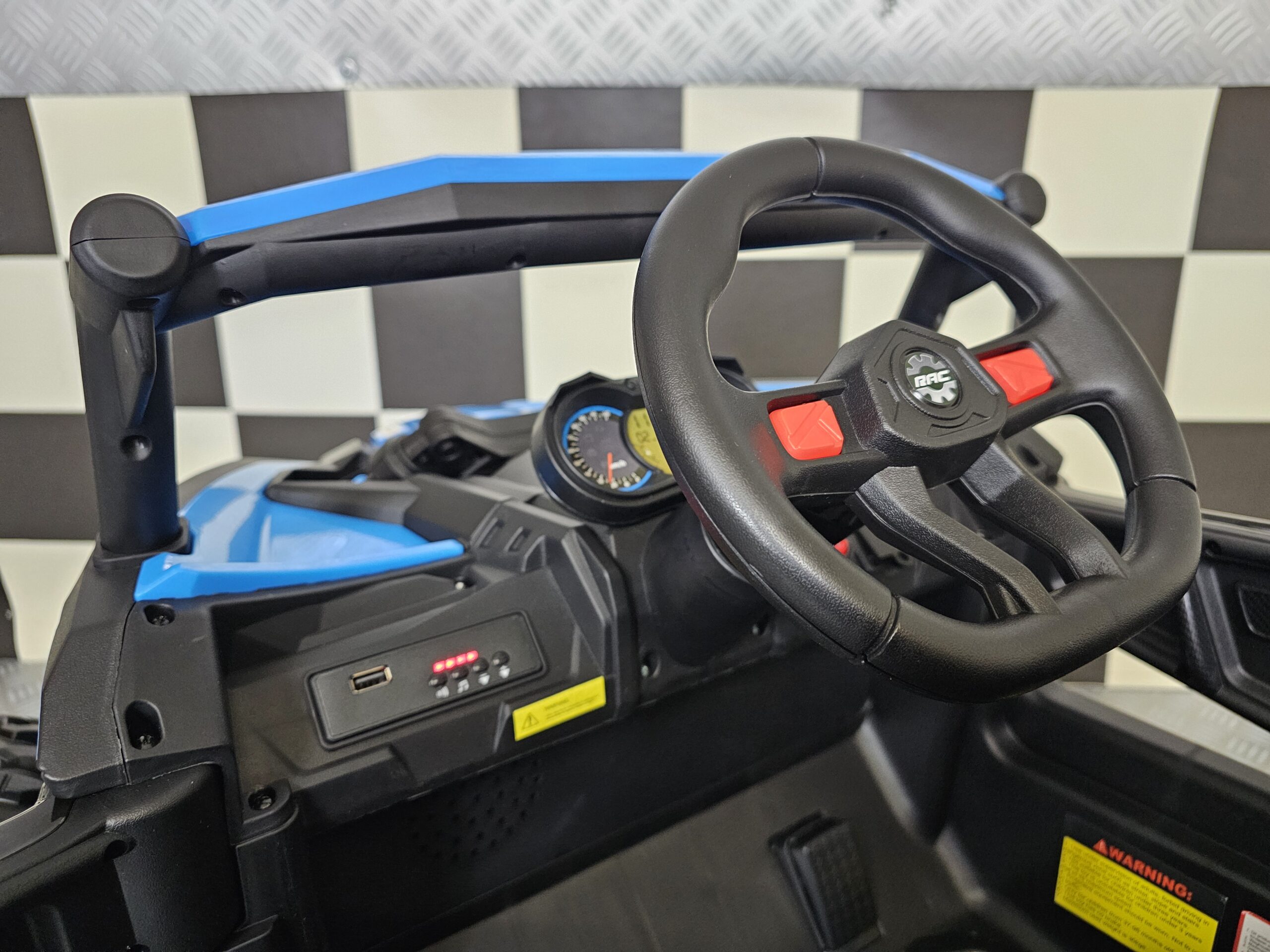 Kinder buggy X3 12 volt met afstandsbediening blauw - Cars4Kids