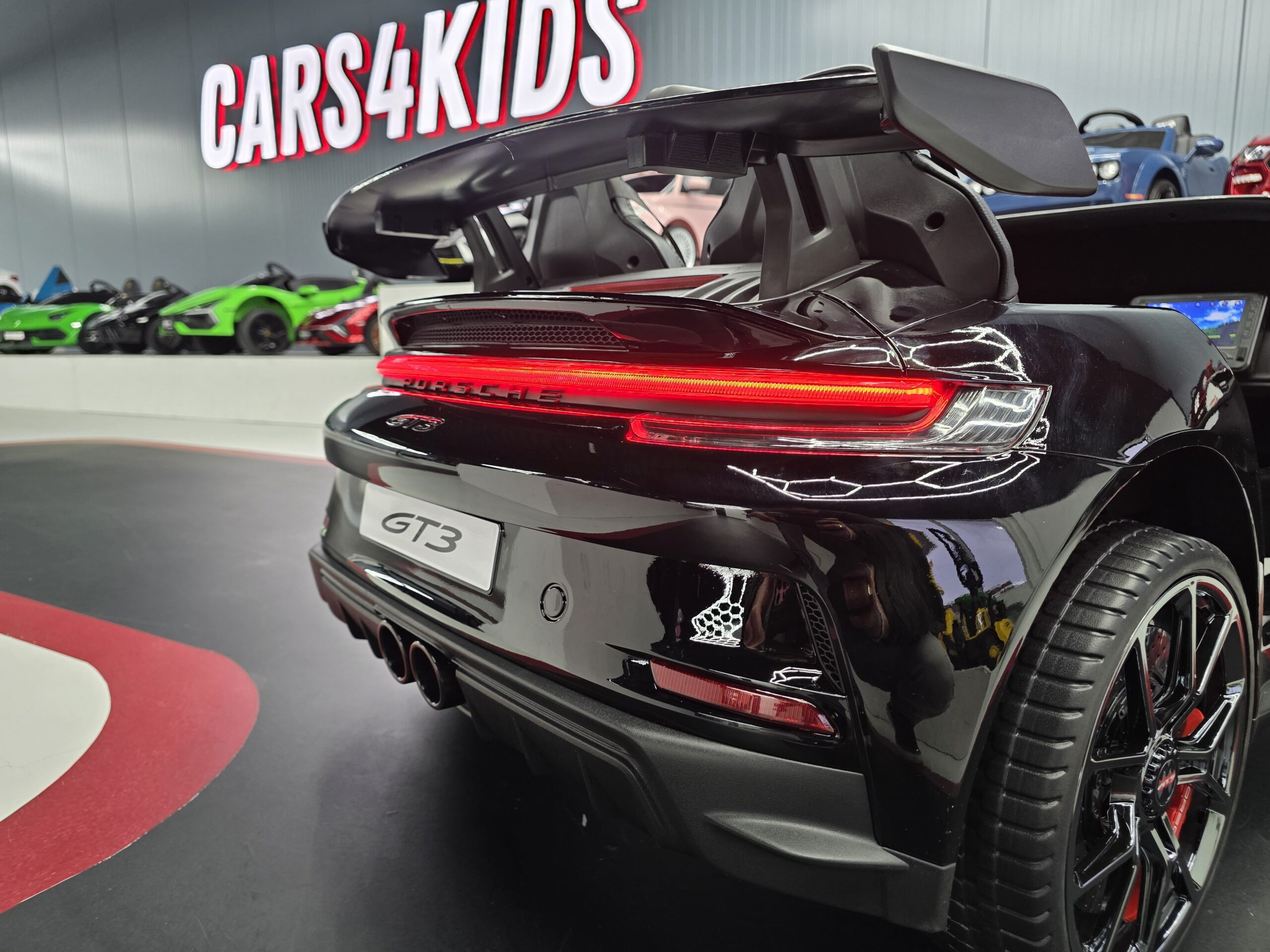 Elektrische Kinderauto Porsche 911 Zwart 24V | Cars4Kids