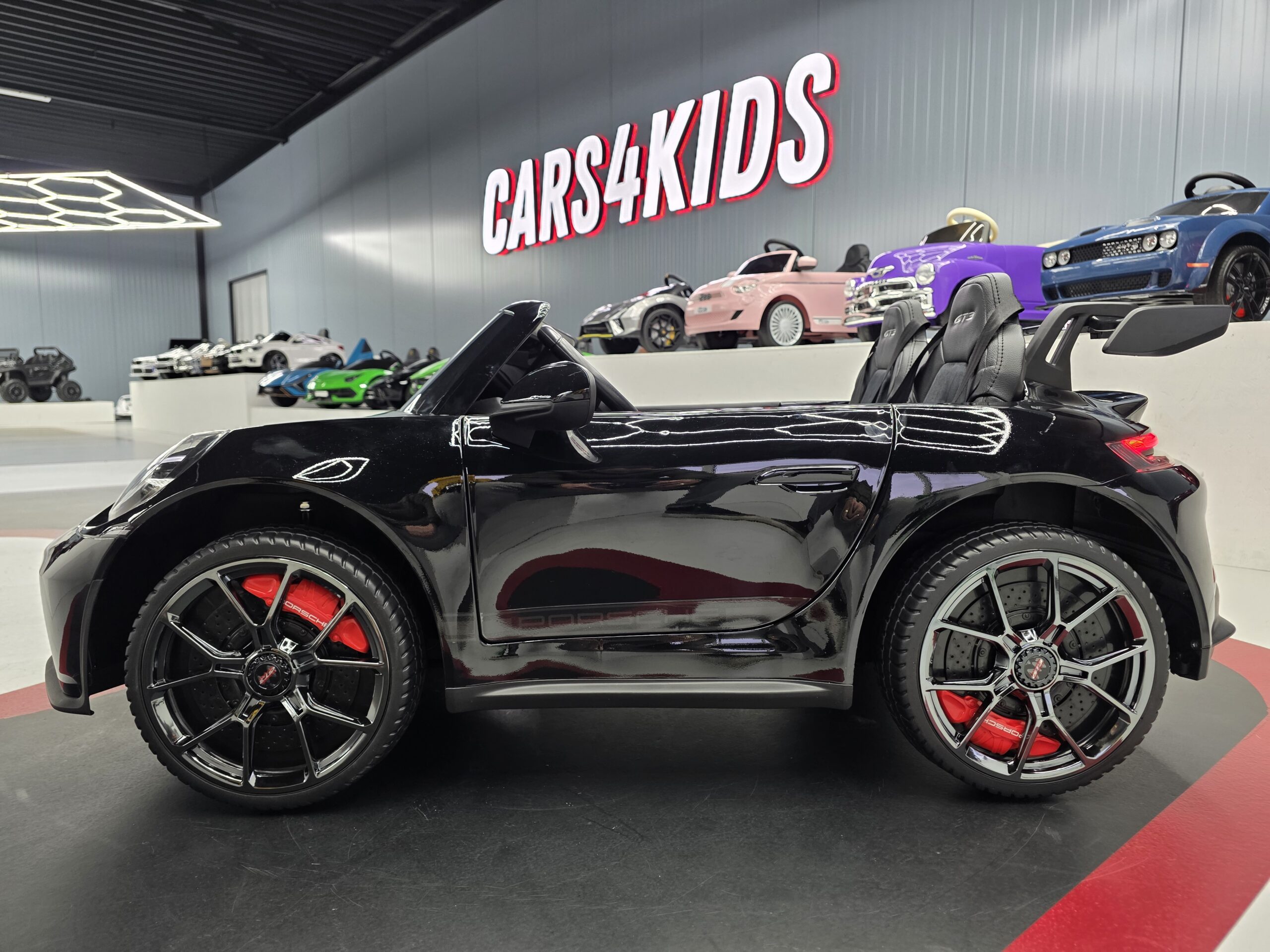 Elektrische Kinderauto Porsche 911 Zwart 24V | Cars4Kids