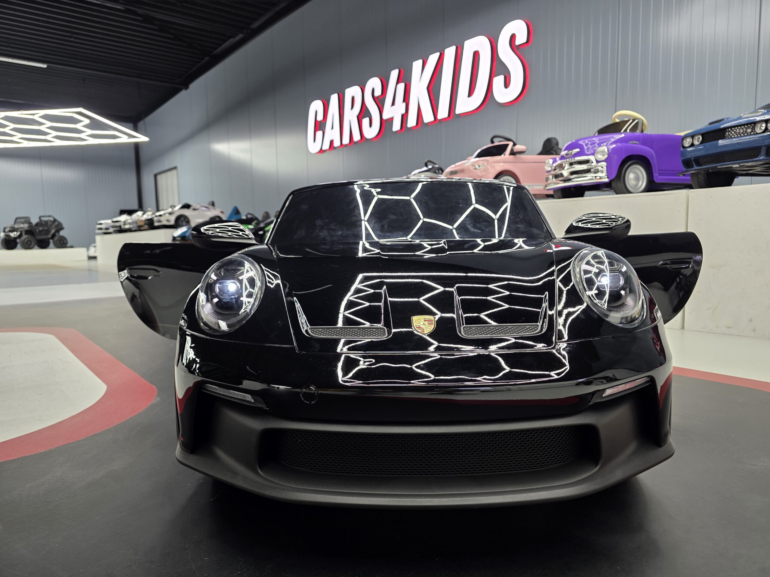 Elektrische Kinderauto Porsche 911 Zwart 24V | Cars4Kids