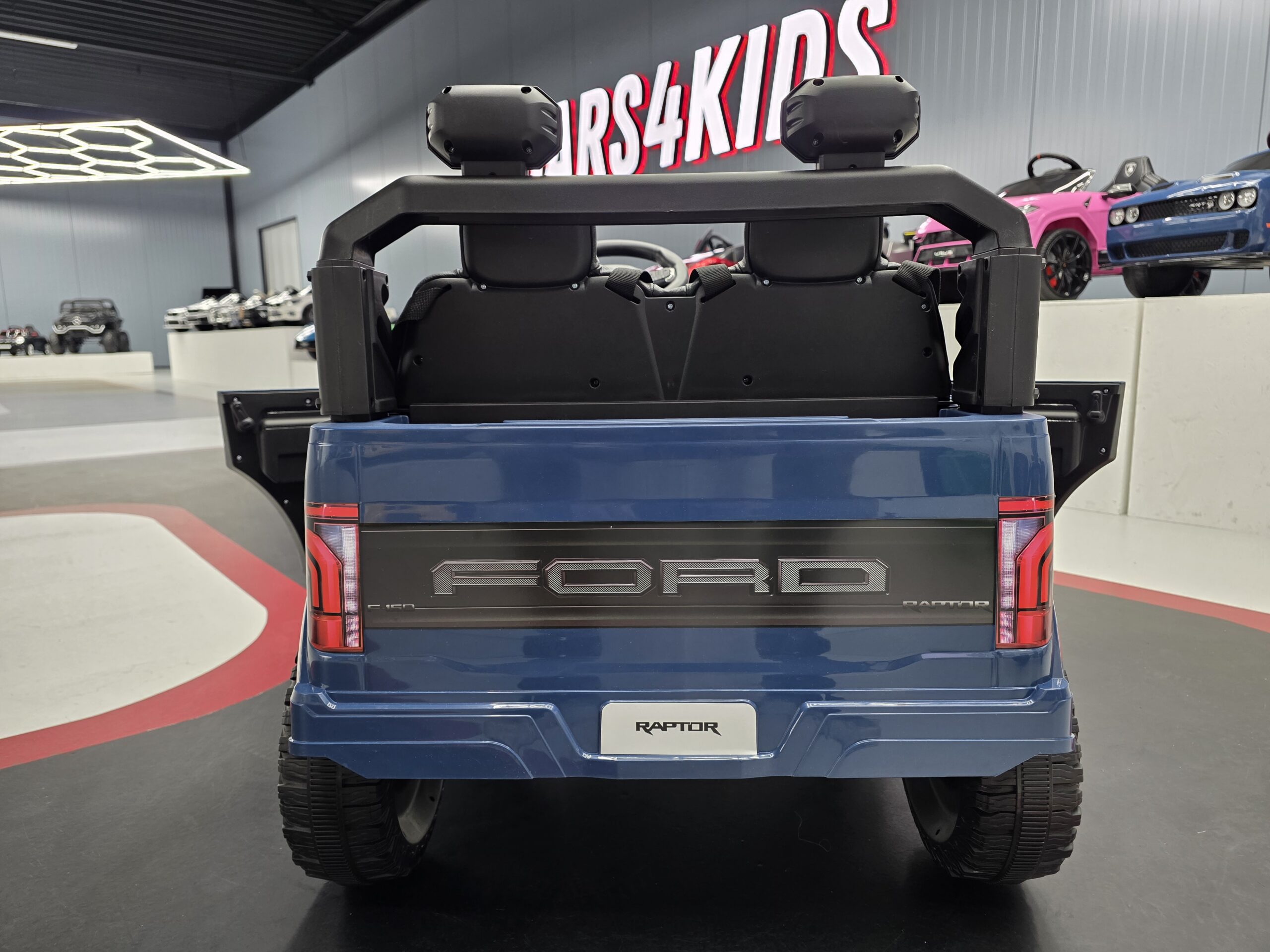 Elektrische kinderauto Ford Raptor 2 persoons 24 volt blauw - Cars4Kids