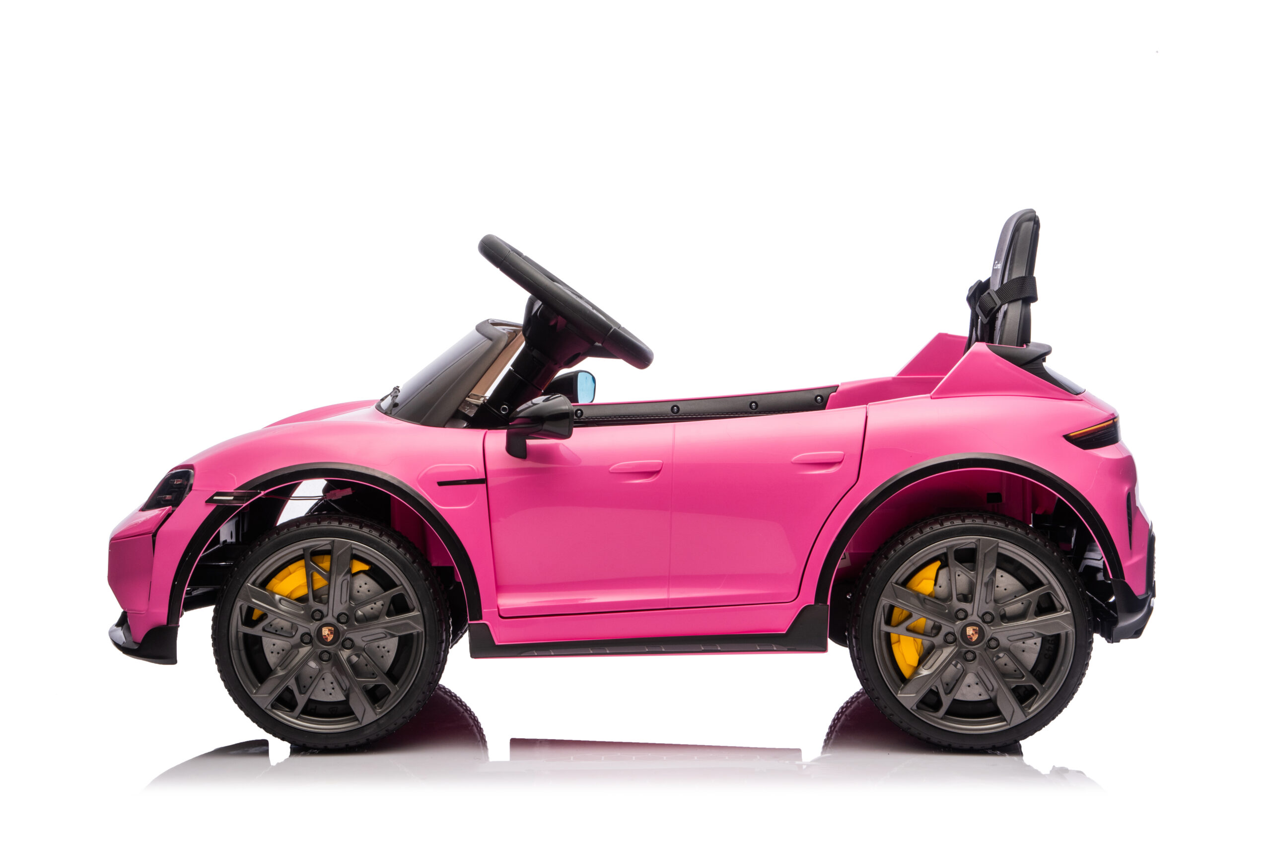 Accu kinderauto Porsche Taycan 1 persoons 12 volt roze - Cars4Kids